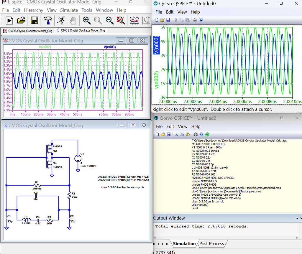 Different result in LTspice and Qspice - QSPICE - Qorvo Tech Forum