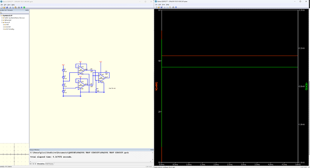 Source Stepping Failed - OPA2991 Sim - QSPICE - Qorvo Tech Forum