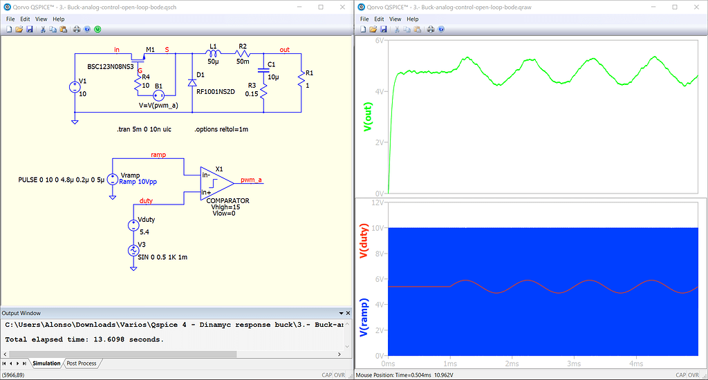 Problem simulating a buck converter - QSPICE - Qorvo Tech Forum