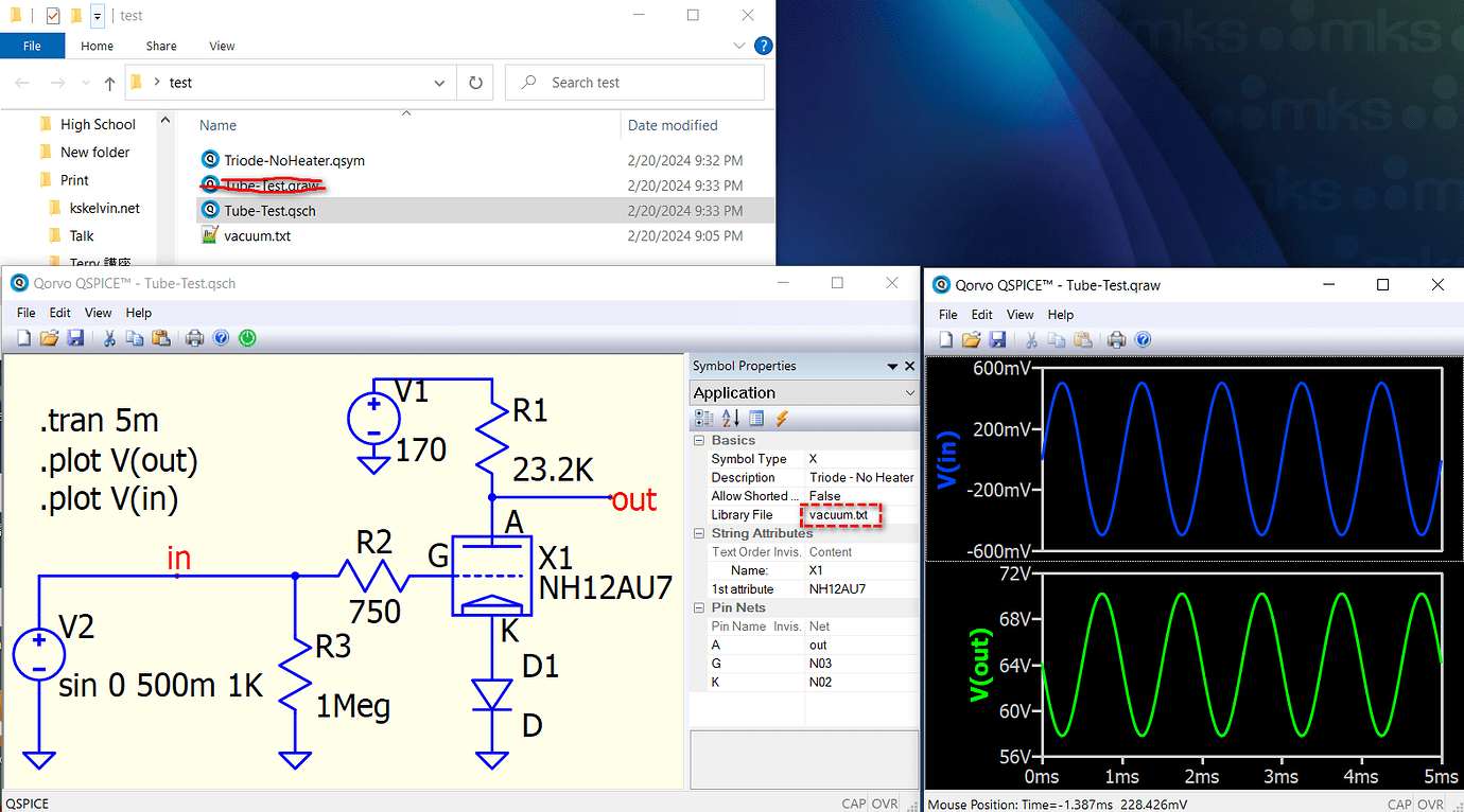 How to create 12AU7 triode tube symbol and all others symbols for tubes from LTSpice? - QSPICE ...
