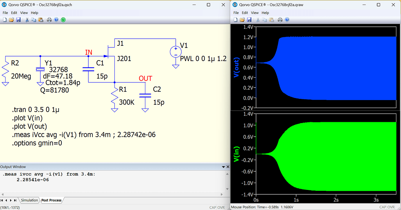QSPICE Forum Schematic Capture "A Simple, Low-Voltage Oscillator" - QSPICE - Qorvo Tech Forum