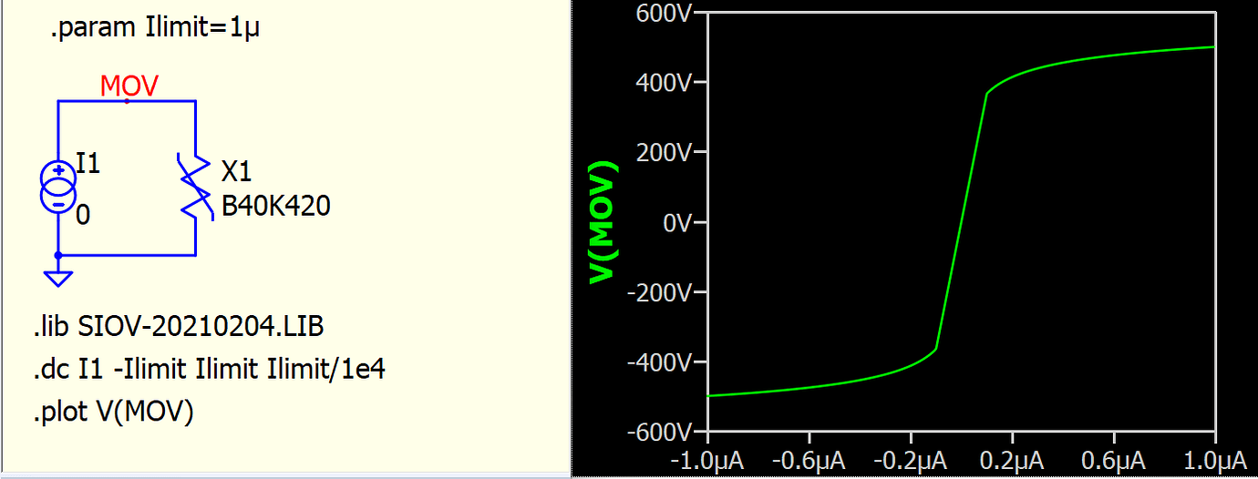 MOV subcircuit component check (PBKAC) - QSPICE - Qorvo Tech Forum