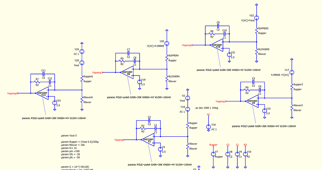 .AC pertubation with DC-Bias source, correct way? 4 different results ...