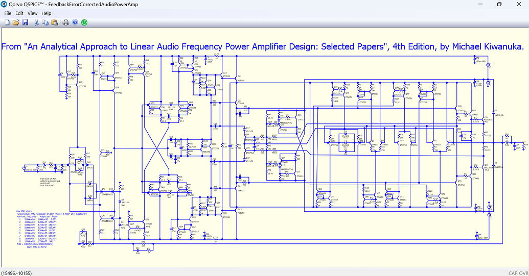 QSPICE Forum Schematic Capture (Feedback Error Corrected Audio Power ...