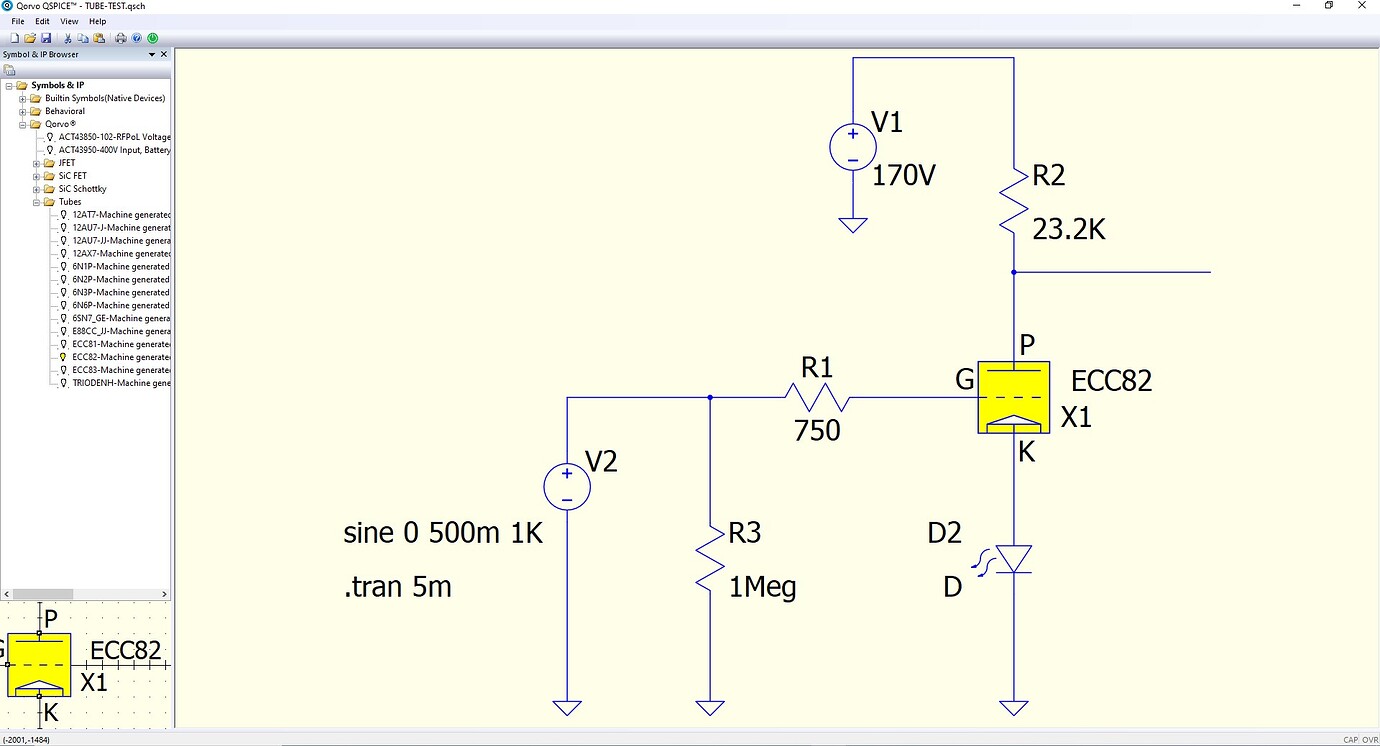 How to create 12AU7 triode tube symbol and all others symbols for tubes ...
