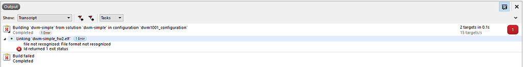 DWM1001/MDEK1001-DEv Kit Software/Compiler Issues - Ultra-Wideband ...