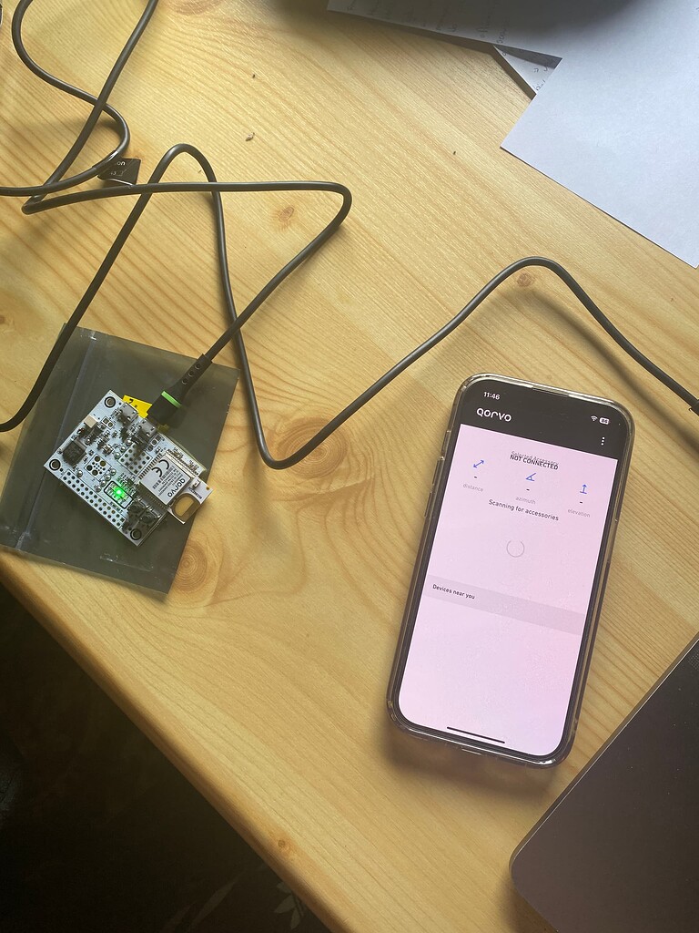 iPhone does not see my UWB board - Ultra-Wideband - Qorvo Tech Forum