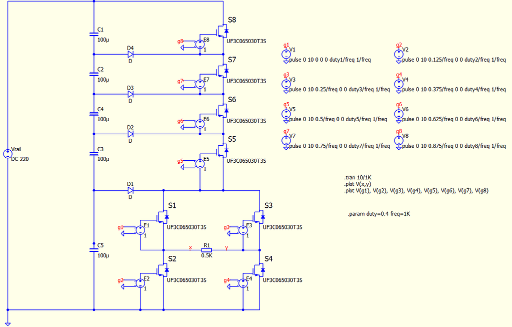 Inverter Multilevel - QSPICE - Qorvo Tech Forum