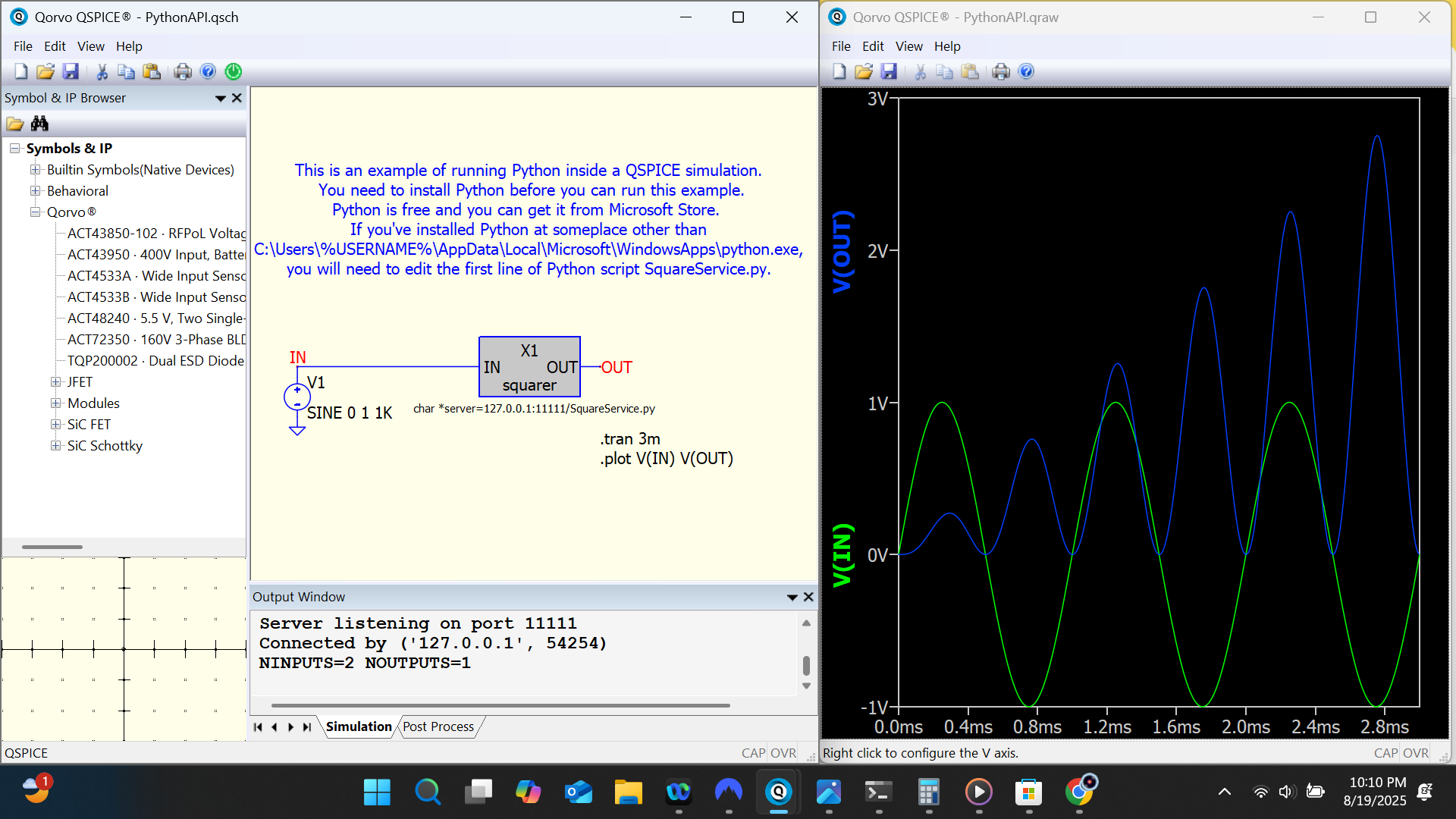 QSPICE Schematic Capture (Python Device Evaluation API) - QSPICE - Qorvo Tech Forum