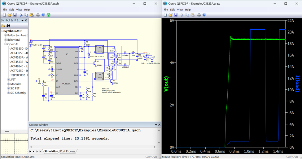 QSPICE Schematic Capture (UC3825A High-Speed PWM Controller) - QSPICE - Qorvo Tech Forum
