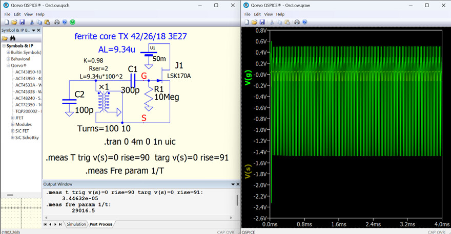 QSPICE Schematic Capture (OscLow) - QSPICE - Qorvo Tech Forum