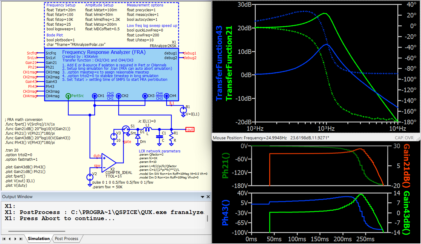 QSPICE Forum Schematic Capture "A Frequency Response Analyzer (FRA) in ...